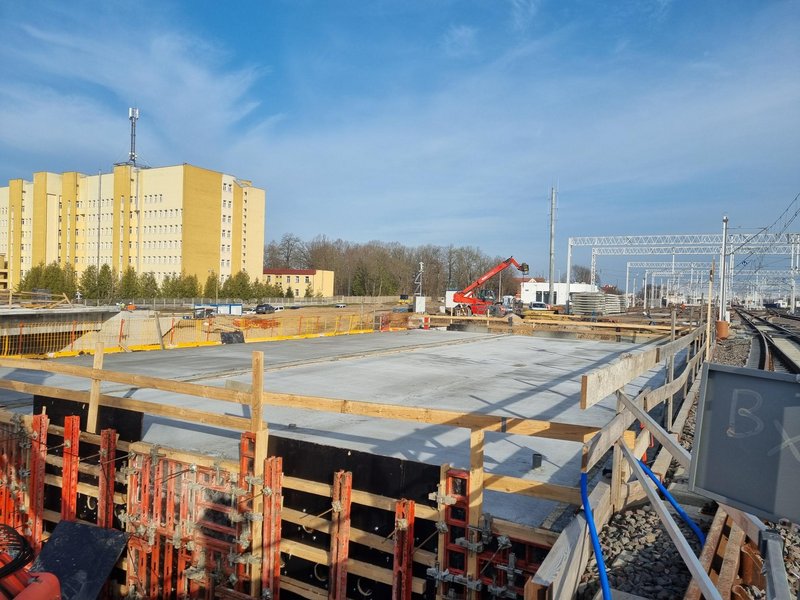 Rail Baltica – postępują prace na stacji i wiaduktach w Ełku [FOTOGALERIA] - Kolej na wschód